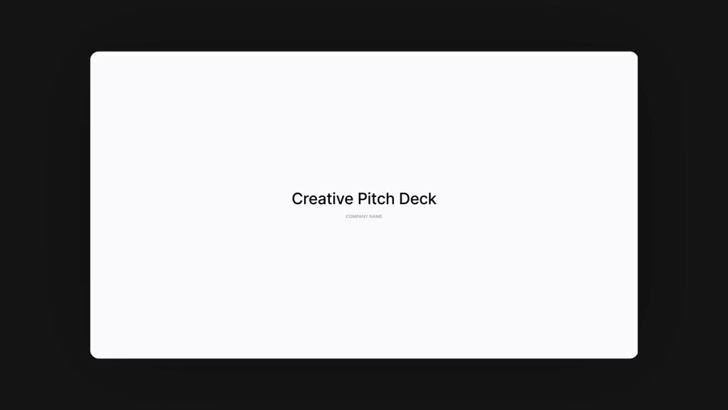Creative Pitch Deck template | Pitch