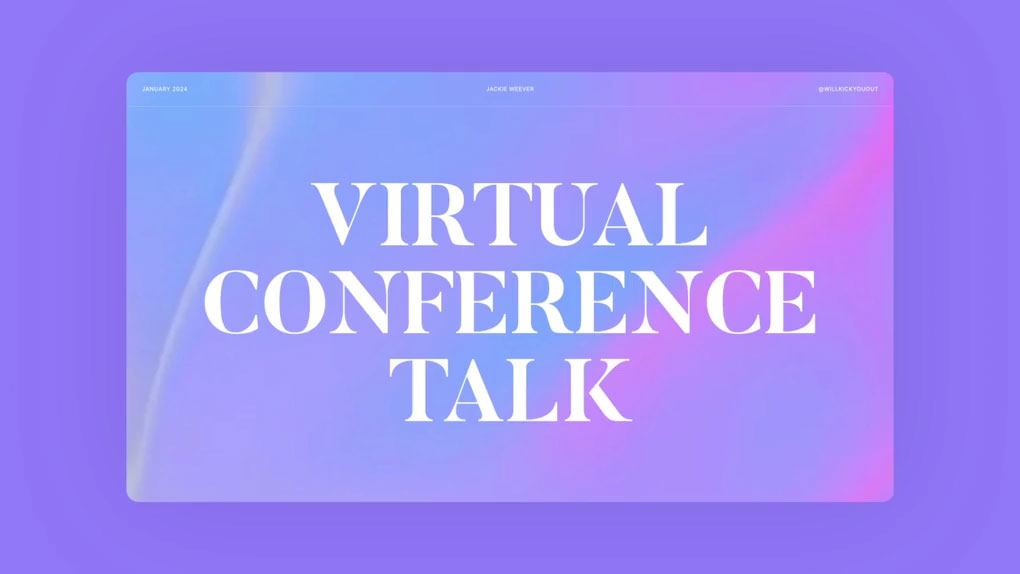 Virtual Conference Talk template | Pitch